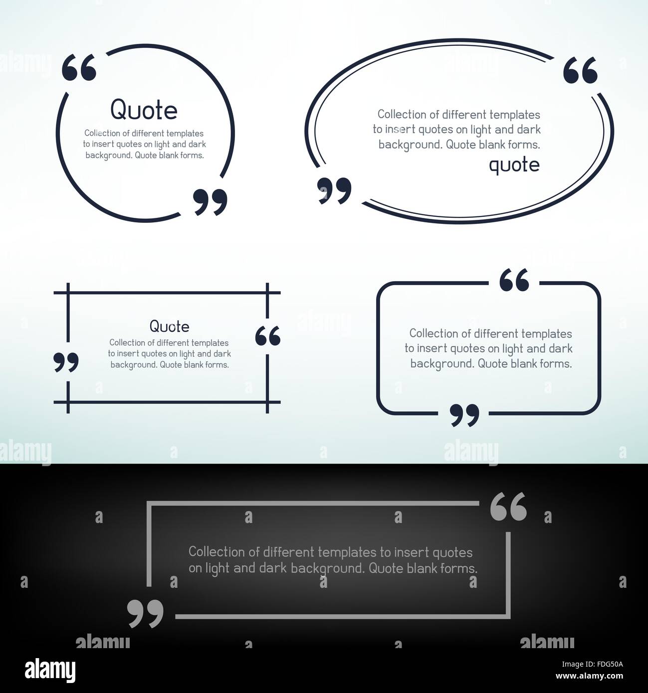 simple quote template Stock Vector Image & Art - Alamy