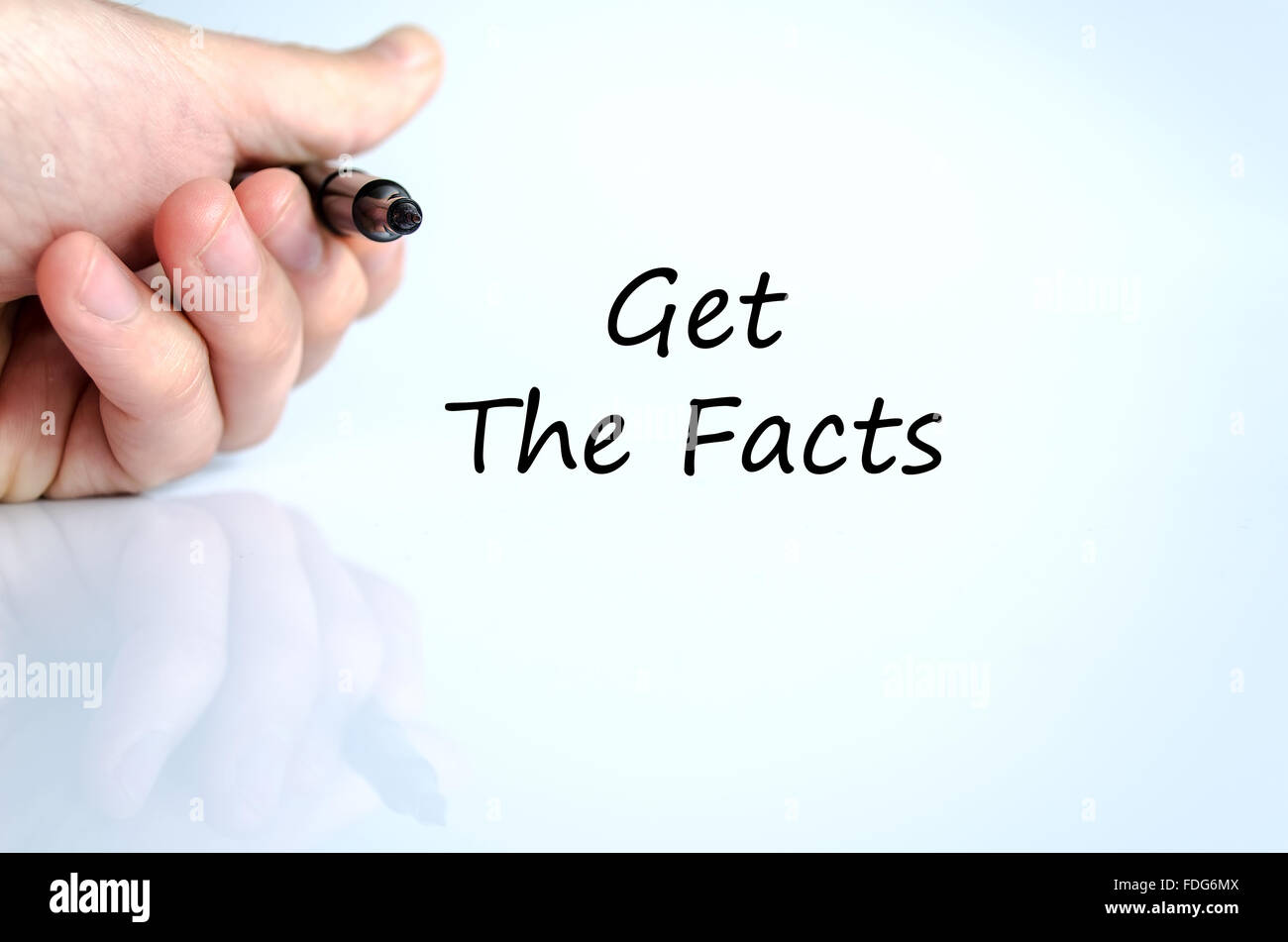 Get the facts text concept isolated over white background Stock Photo ...