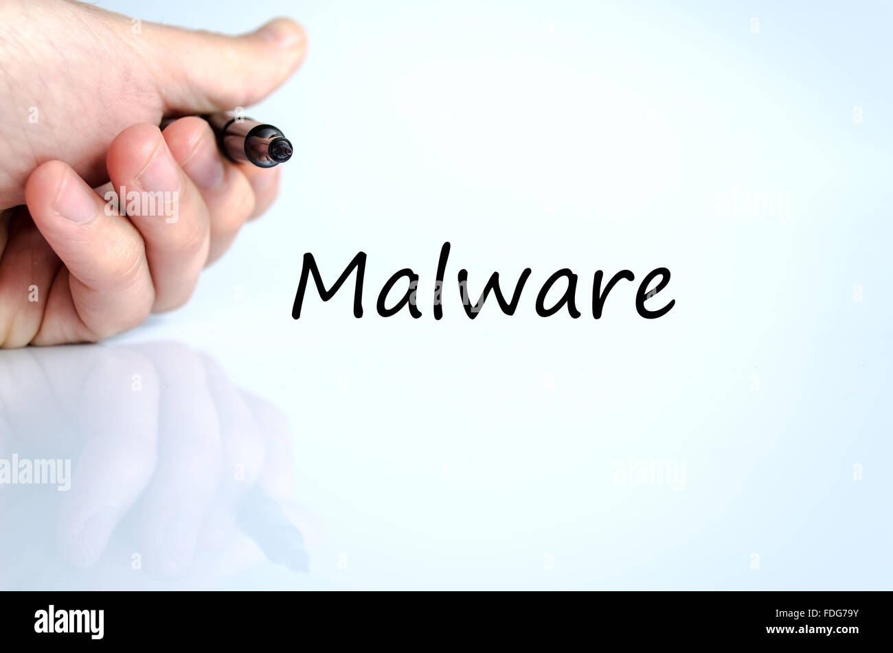 Malware text concept isolated over white background Stock Photo - Alamy