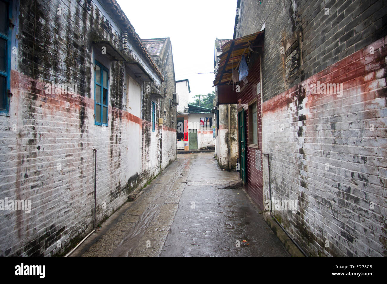 Alley in Chinese village Stock Photo - Alamy
