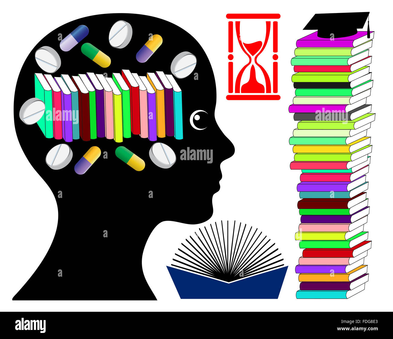 Student taking brain enhancing drugs Stock Photo - Alamy