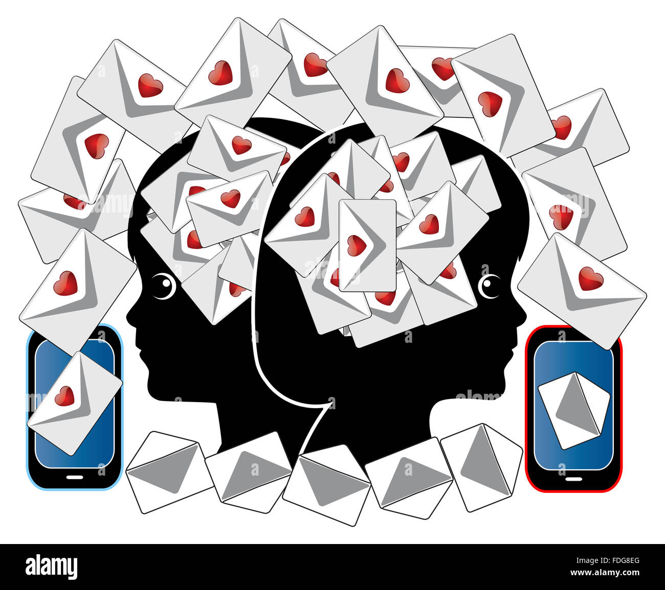 Teens addicted to Texting Stock Photo - Alamy