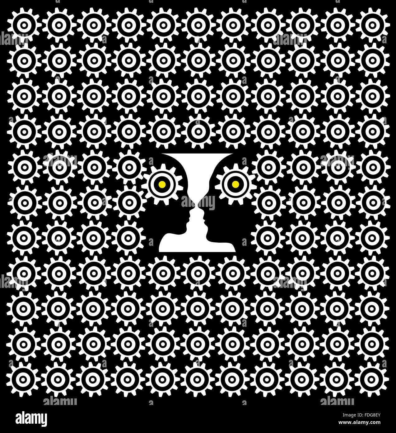 The Merge of Humans and Machine Stock Photo - Alamy