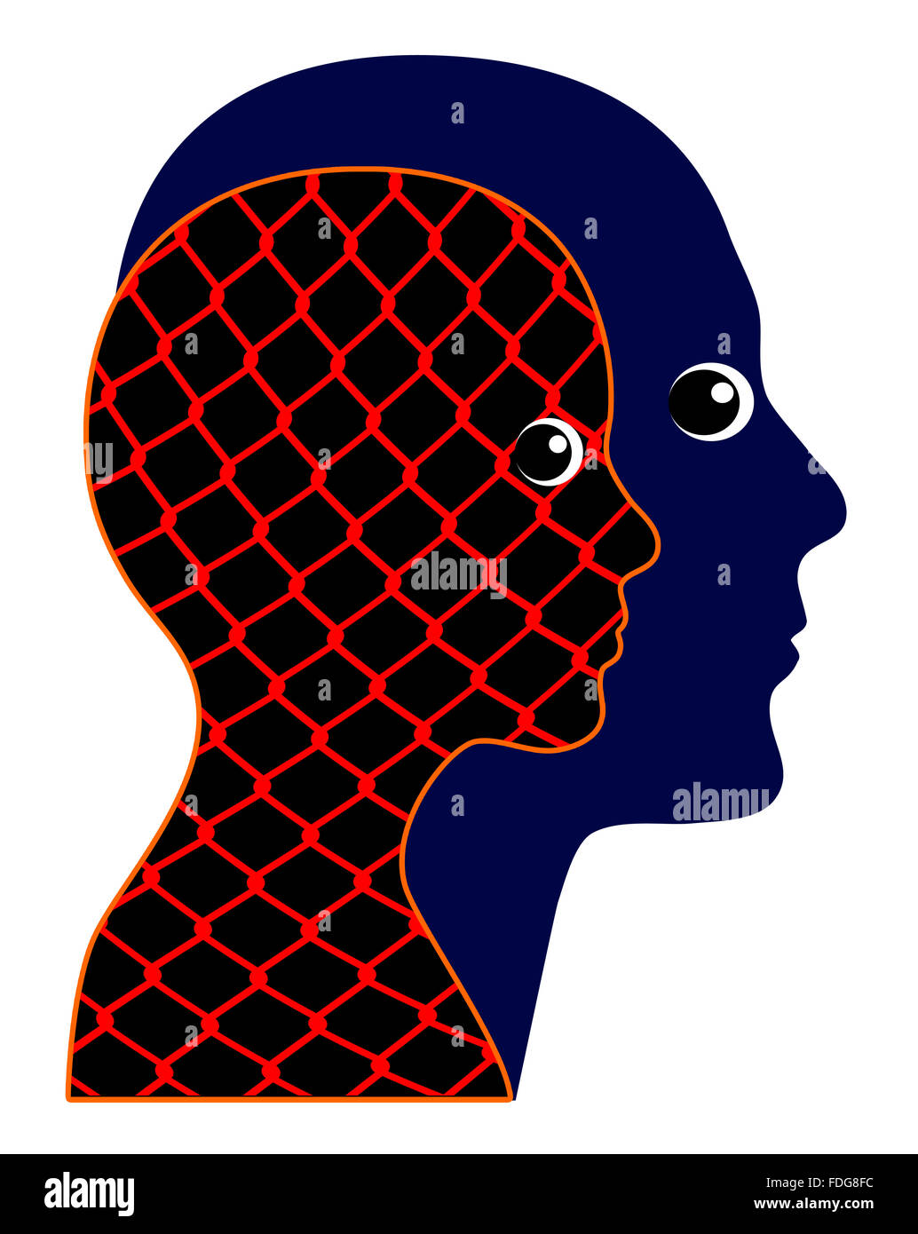 Domestic violence concept woman Cut Out Stock Images & Pictures - Alamy