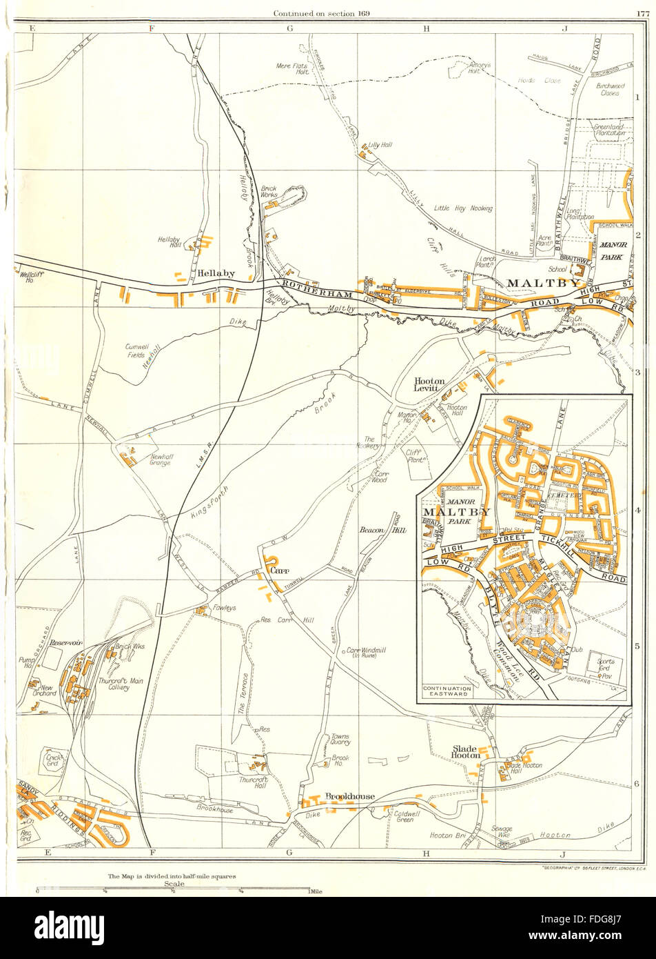 Maltby map hi-res stock photography and images - Alamy