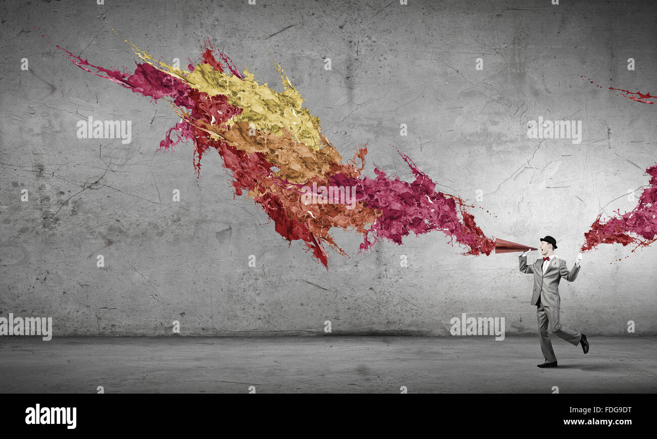 Screaming trumpet hi-res stock photography and images - Alamy