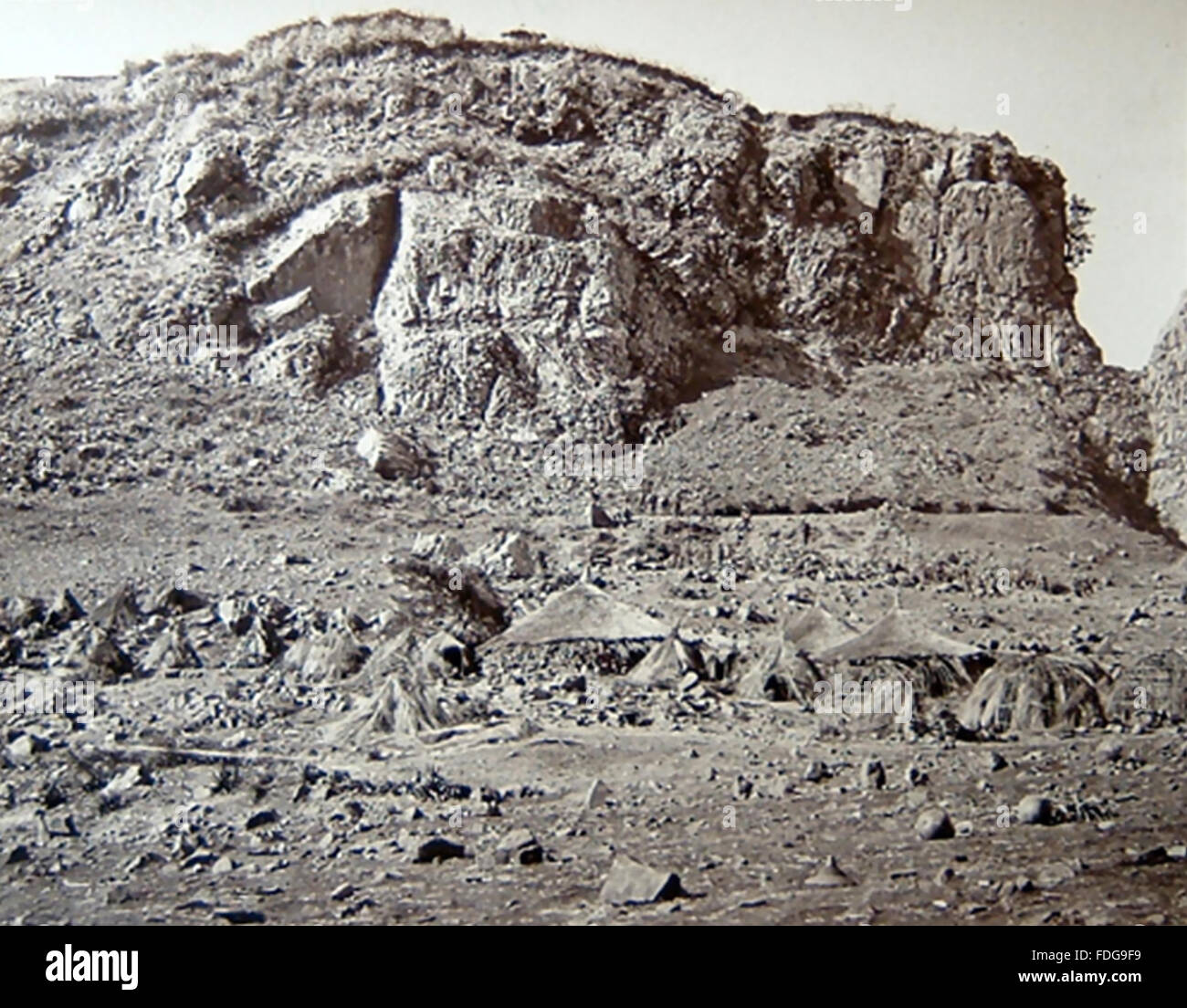 BATTLE OF MAGDALA April 1868. The Fortress of Magdala just before the ...