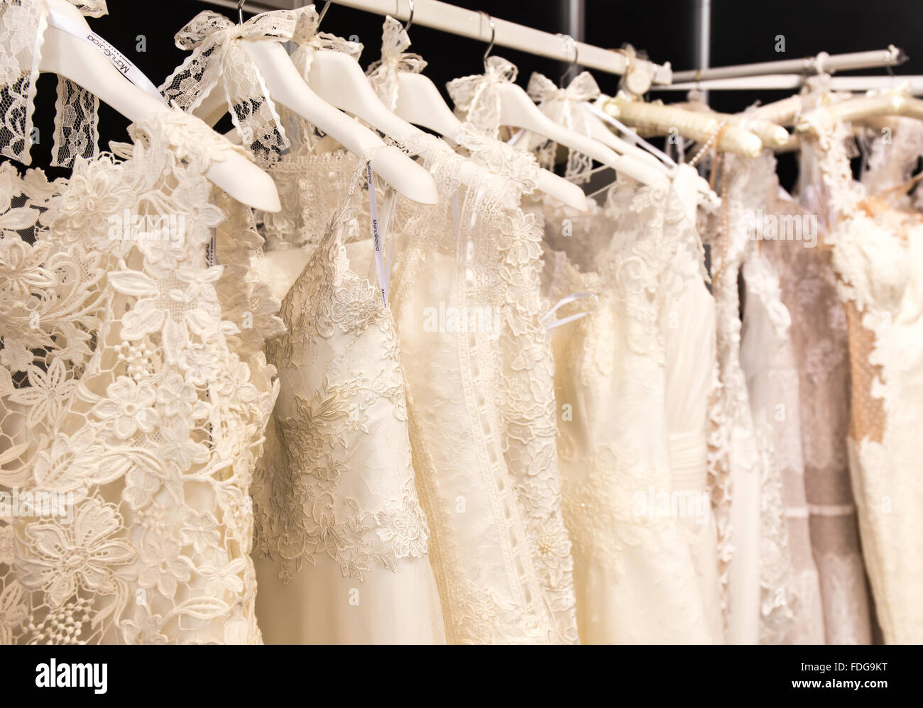 Black and white clothing on racks hi-res stock photography and images ...