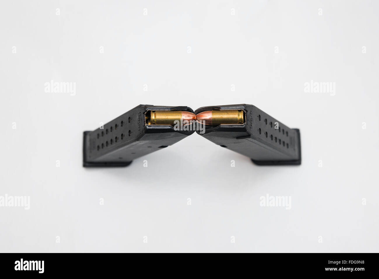 Two pistol box magazine for the pistol with bullets caliber 9mm Stock ...