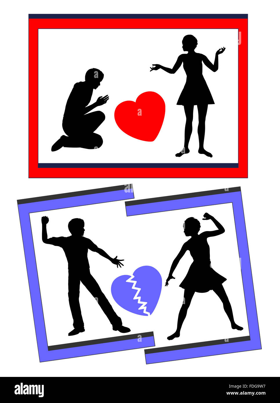 Marriage and Divorce Stock Photo - Alamy