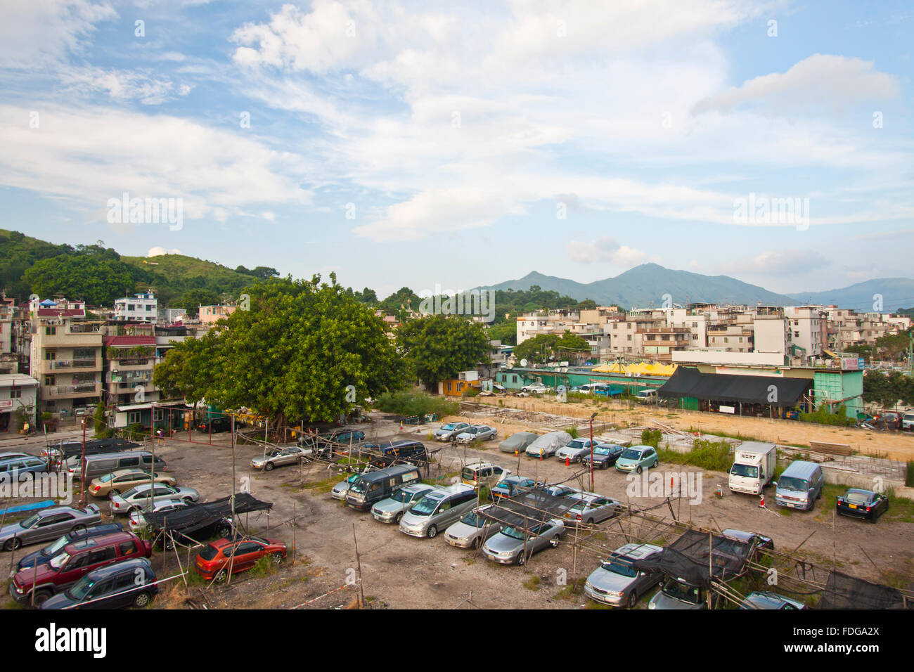 Car park and village in countryside of Hong Kong Stock Photo - Alamy