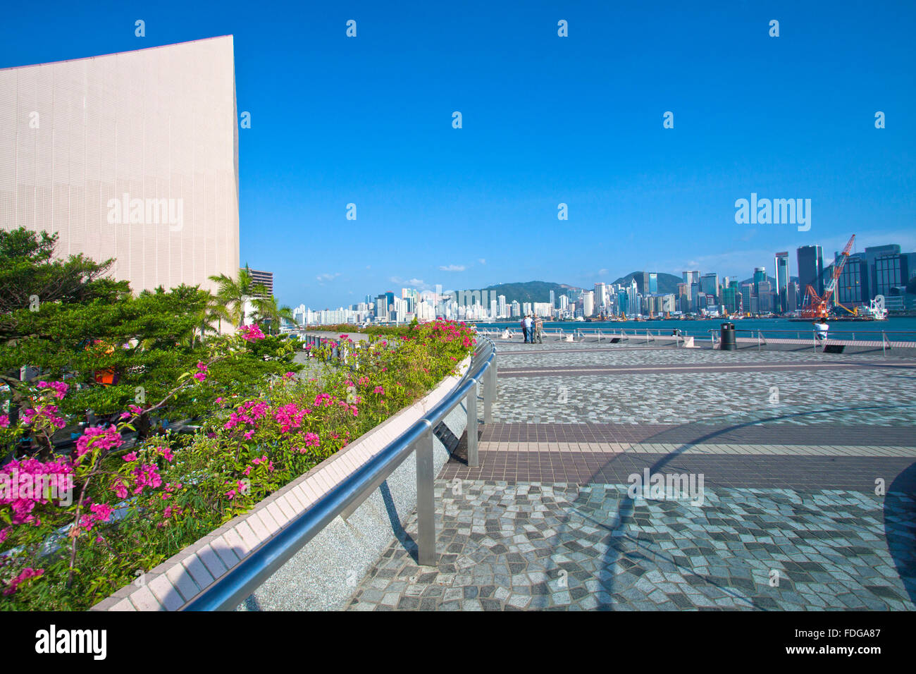 Hong Kong waterfront along Victoria Harbour Stock Photo - Alamy