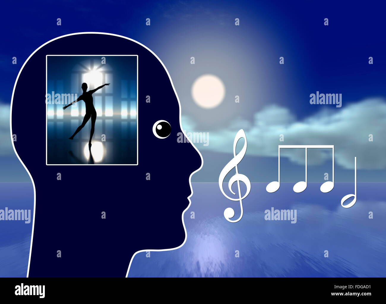 Music activity brain hi-res stock photography and images - Alamy