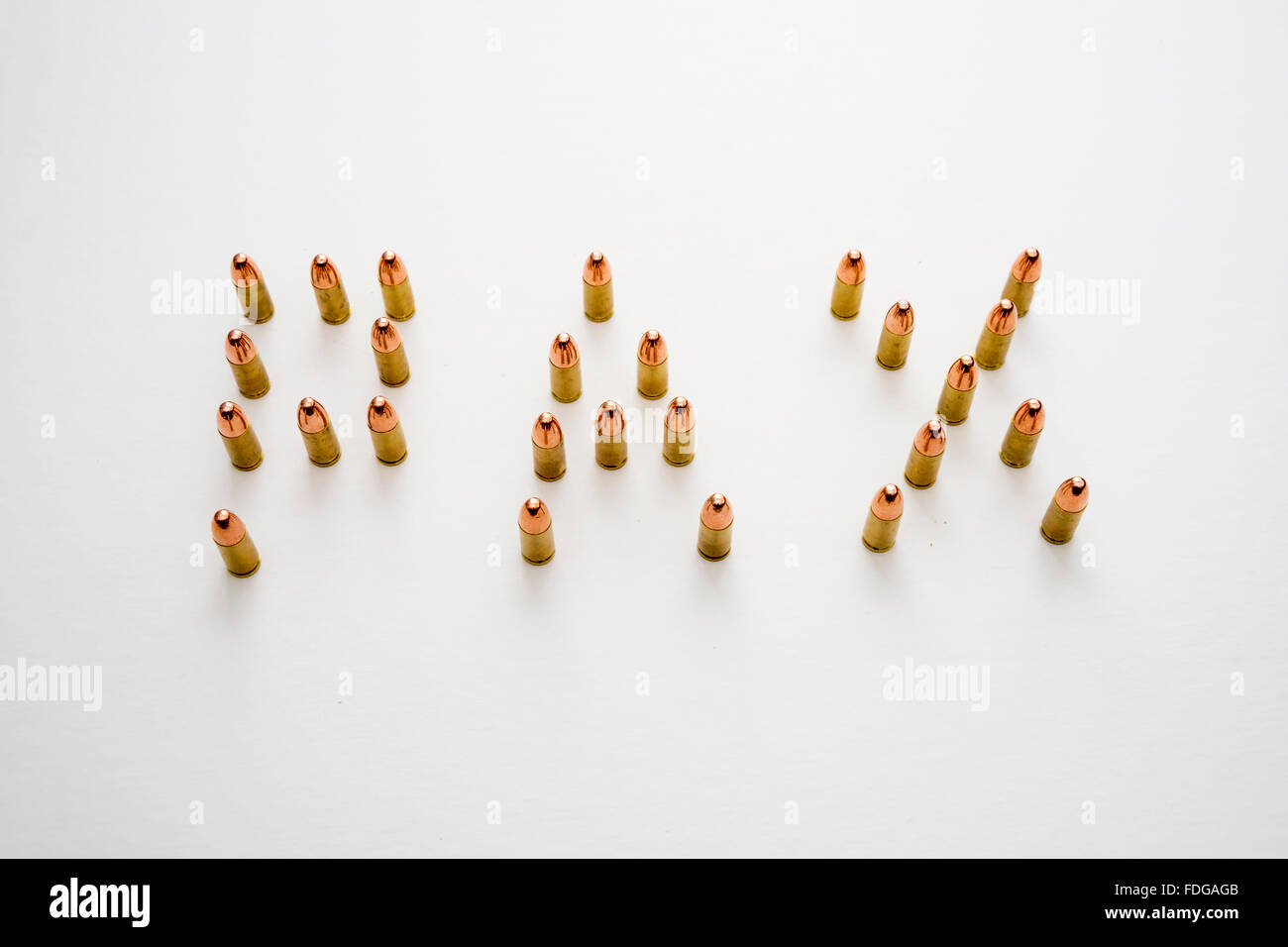 Pax- latin word formed from the bullets for pistol Stock Photo - Alamy