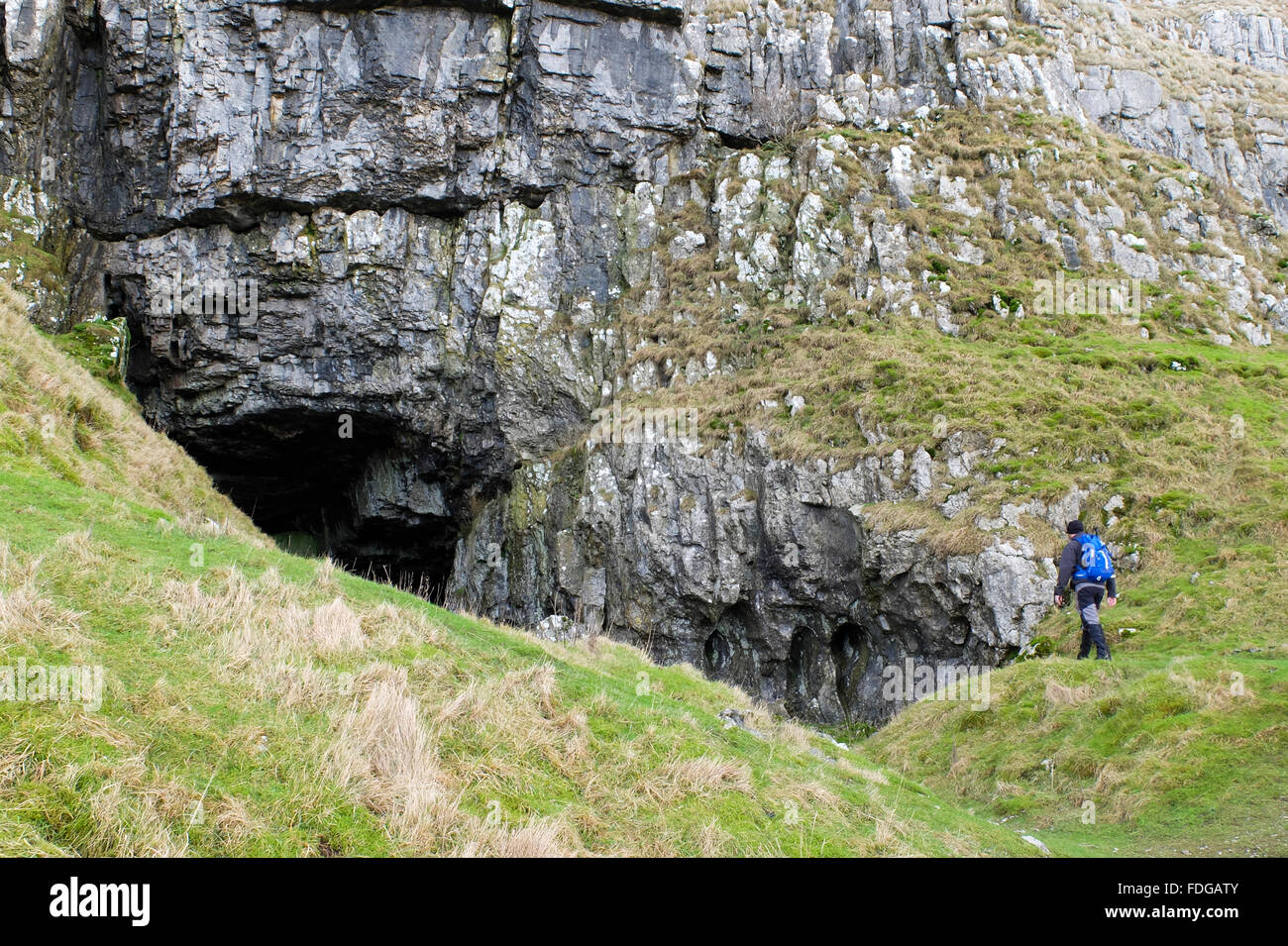 Victoria Cave, Attermire Scar, near Settle, Yorkshire Dales, England ...