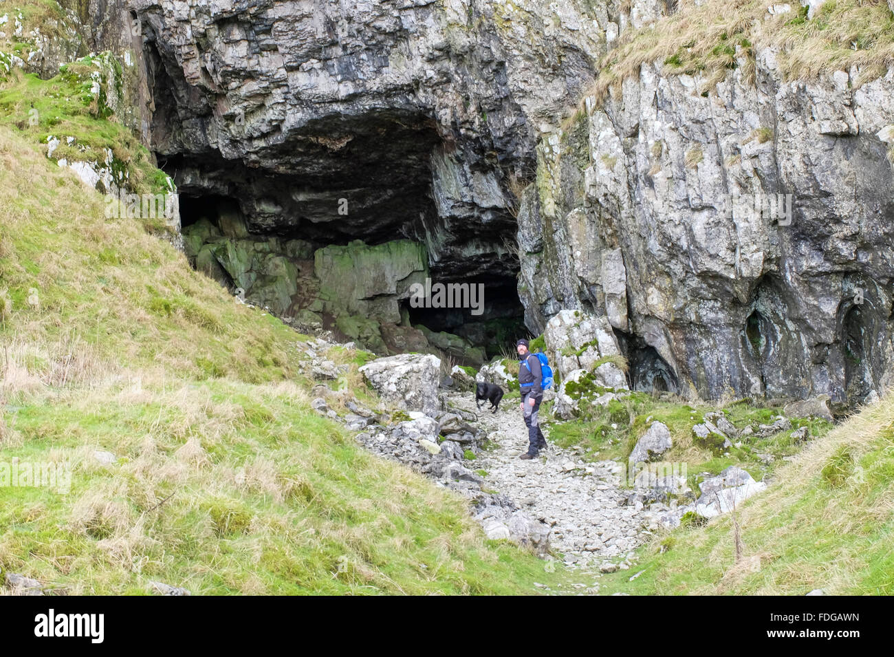 Victoria Cave, Attermire Scar, near Settle, Yorkshire Dales, England ...