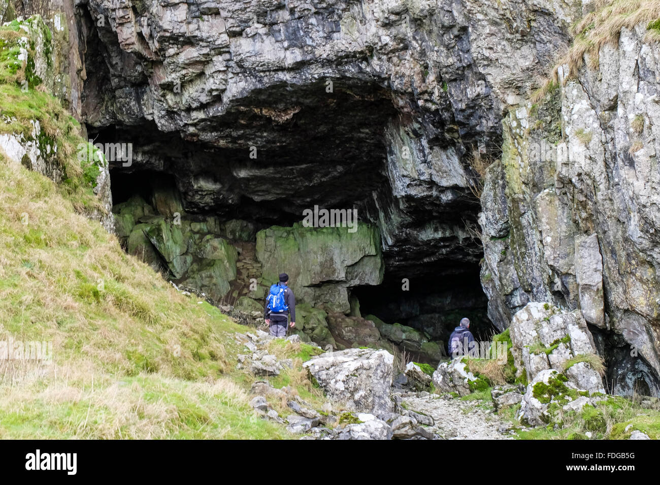 Victoria Cave, Attermire Scar, near Settle, Yorkshire Dales, England ...