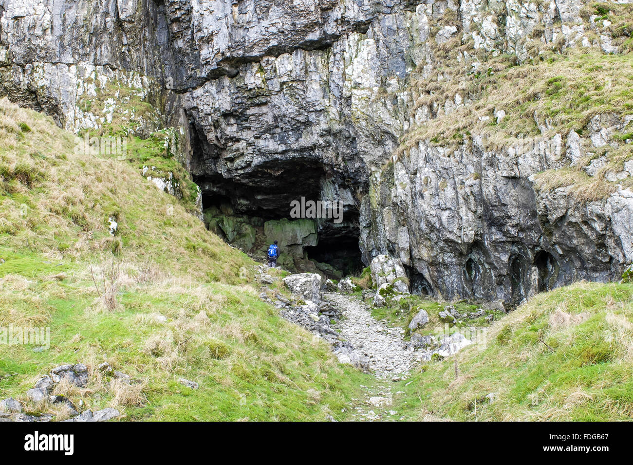 Victoria Cave, Attermire Scar, near Settle, Yorkshire Dales, England ...