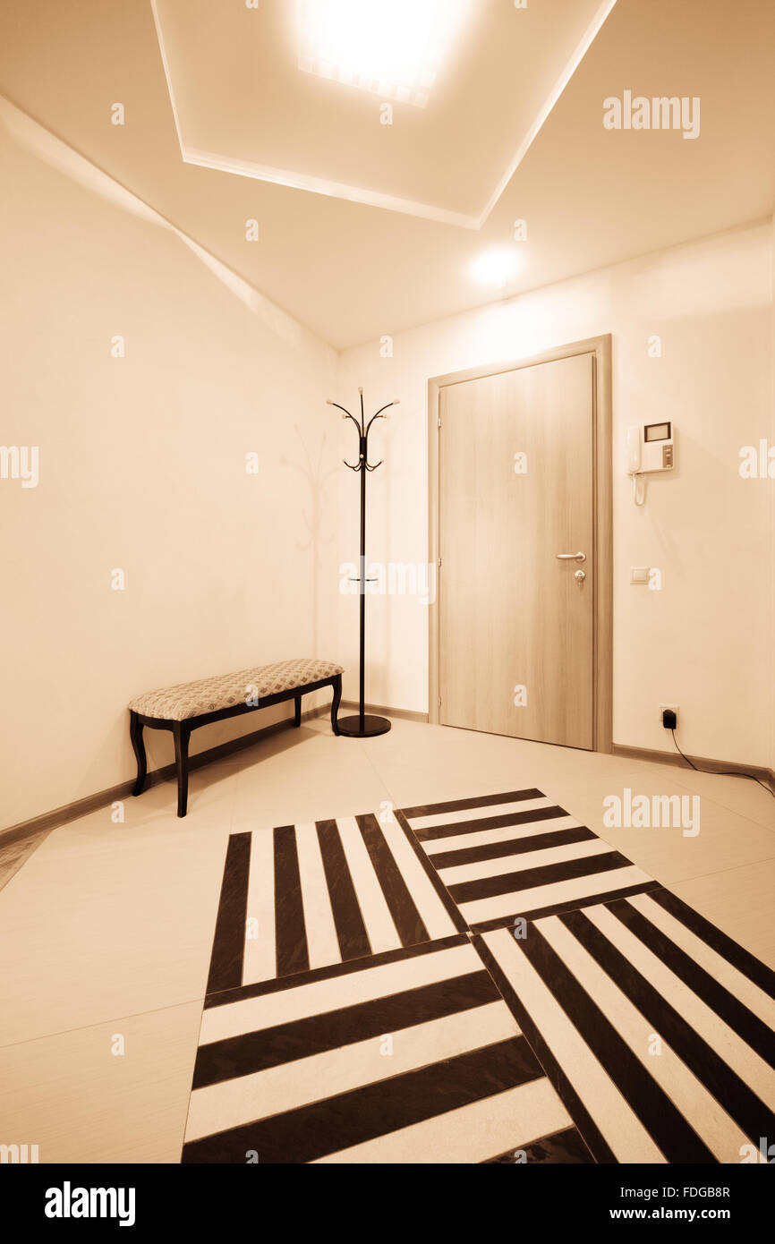 beautiful corridor with a door in a modern apartment Stock Photo - Alamy