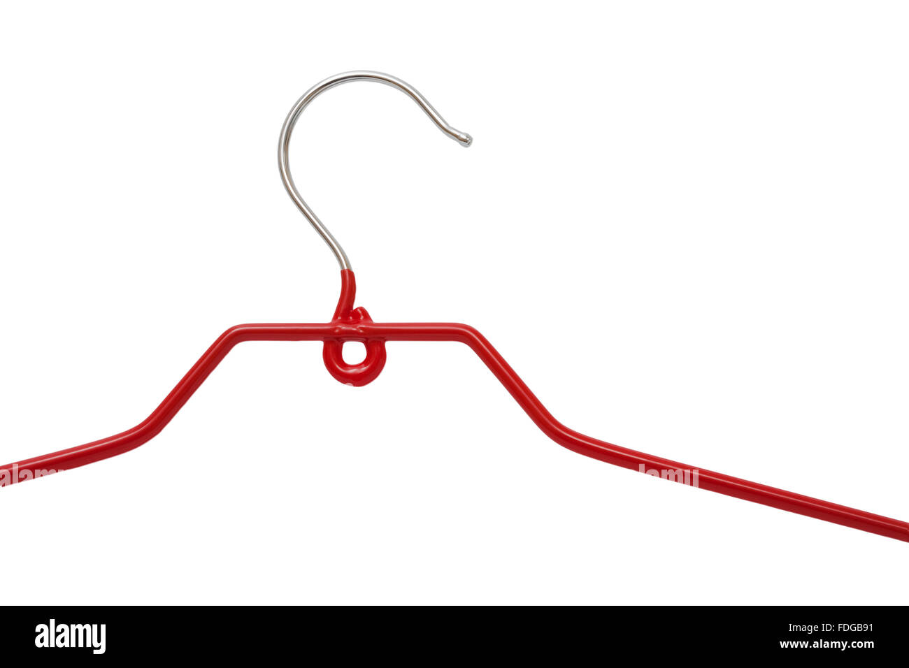 modern red hanger on a white background Stock Photo - Alamy