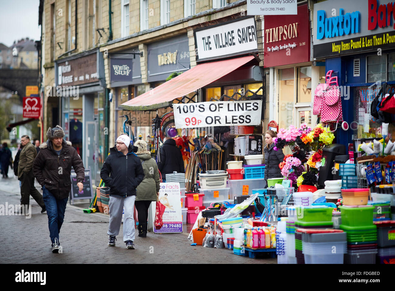 Buxton main shopping street Spring Gardens a mix of independent and ...