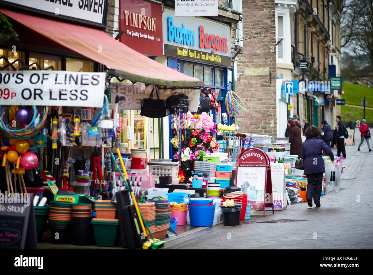 Buxton main shopping street Spring Gardens a mix of independent and ...