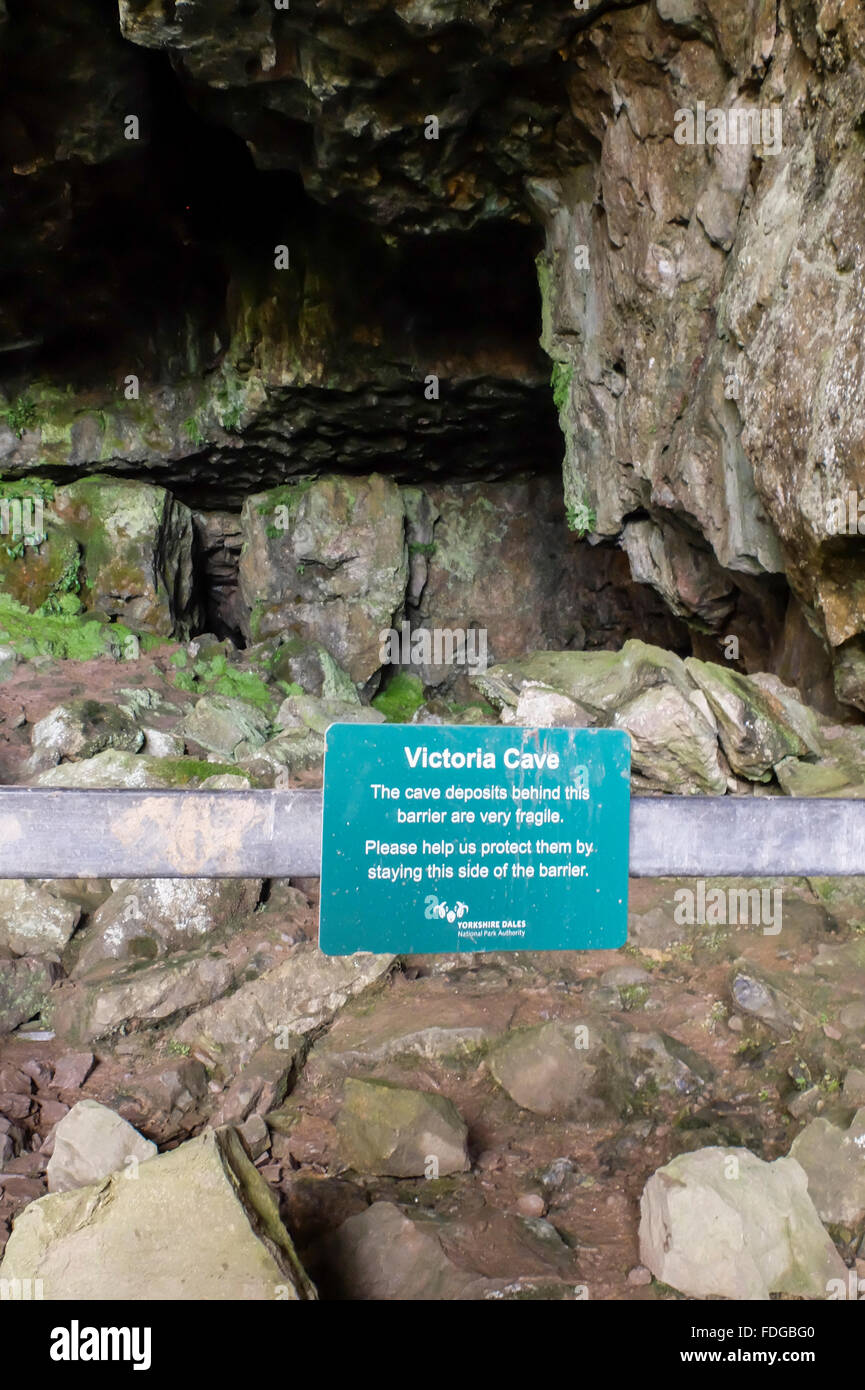 Victoria Cave, Attermire Scar, near Settle, Yorkshire Dales, England ...