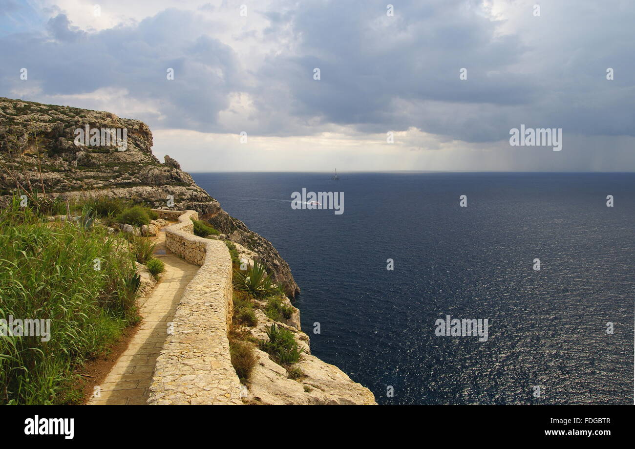 Maltese coast at the Mediterranean sea Stock Photo - Alamy