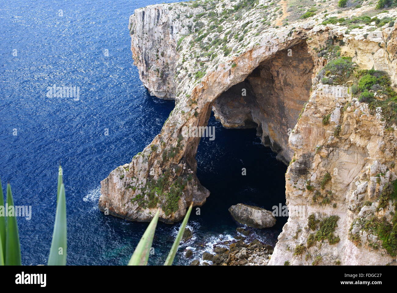 Blue grotto, natural limestone in Island of Malta, exotic all seasons ...