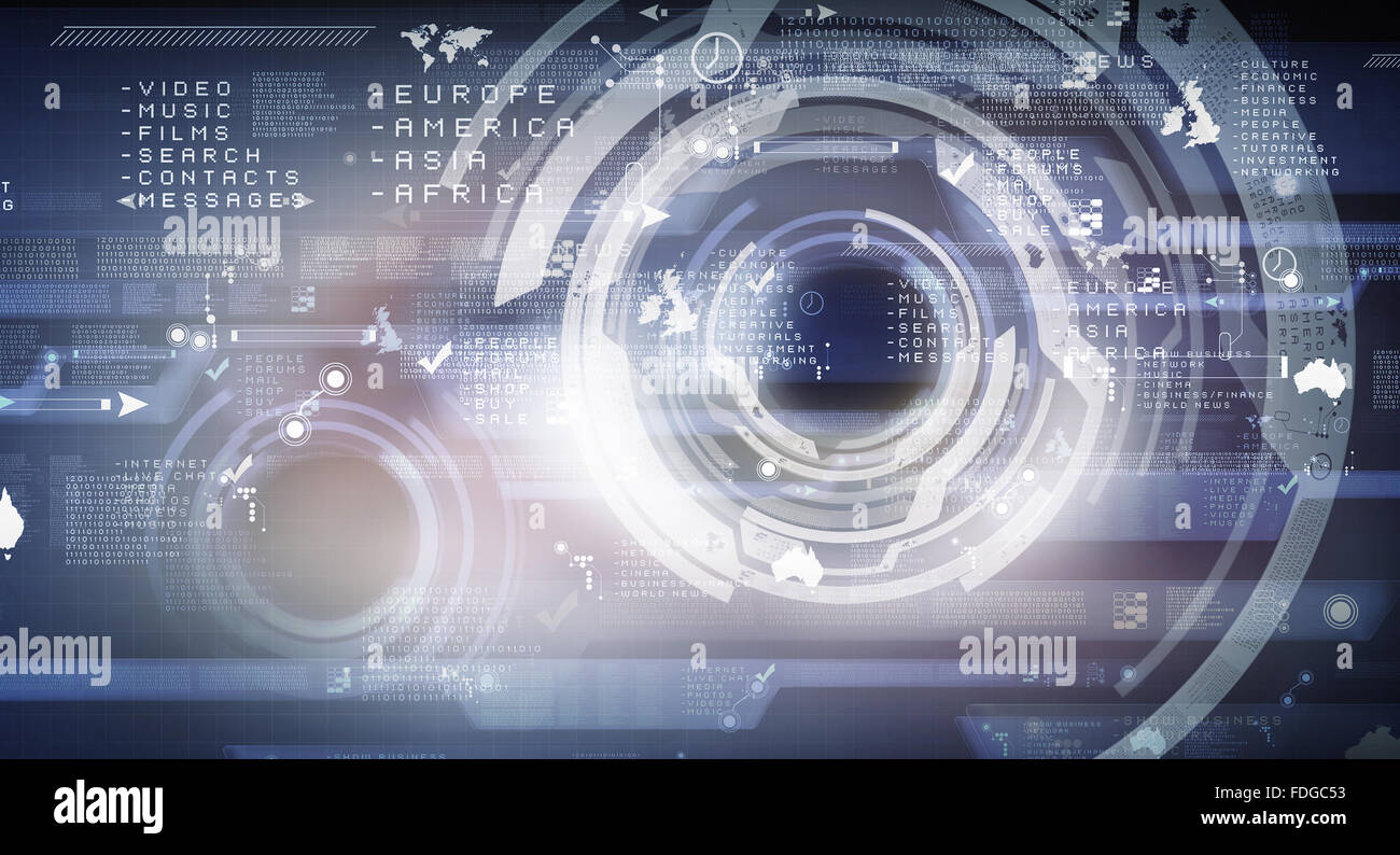Close up of human eye on digital technology background Stock Photo - Alamy