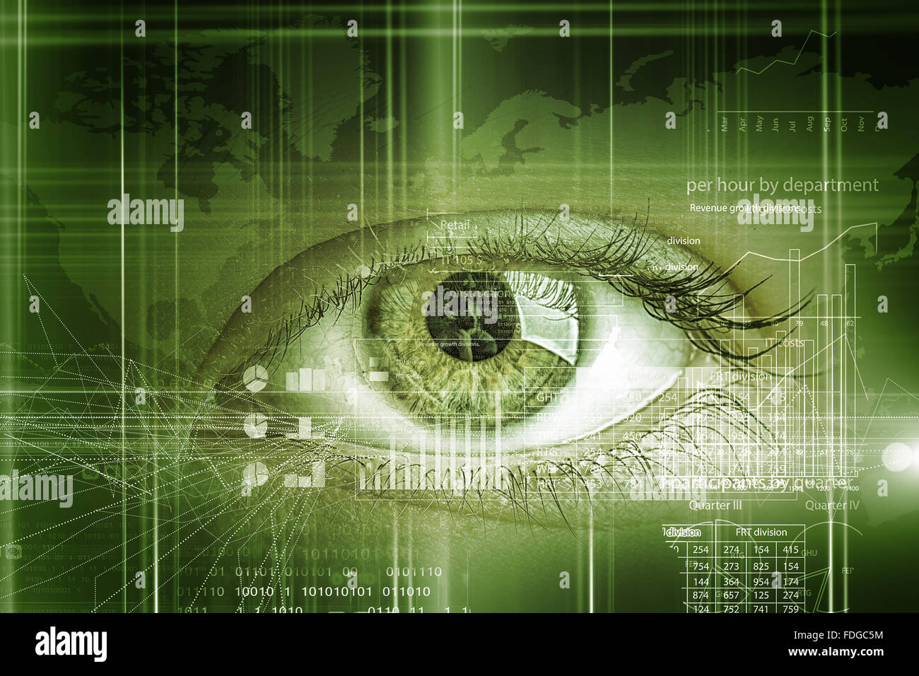 Close up of human eye on digital technology background Stock Photo - Alamy