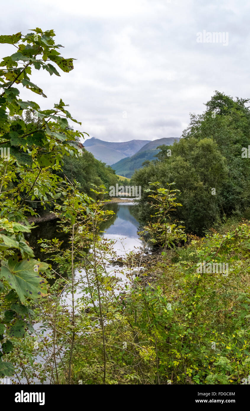 A view overlooking River Nevis in Glen Nevis, Scotland, UK Stock Photo ...
