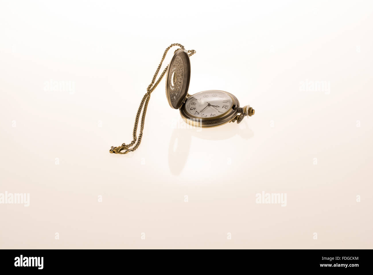 Isolated retro styled pocket watch on white background Stock Photo - Alamy