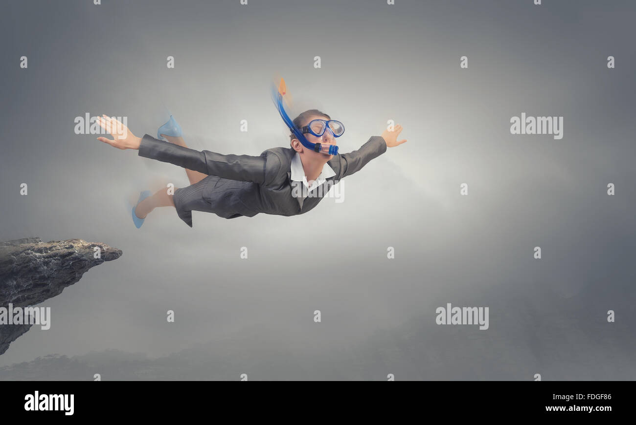 Woman Diver Flying High Resolution Stock Photography and Images - Alamy