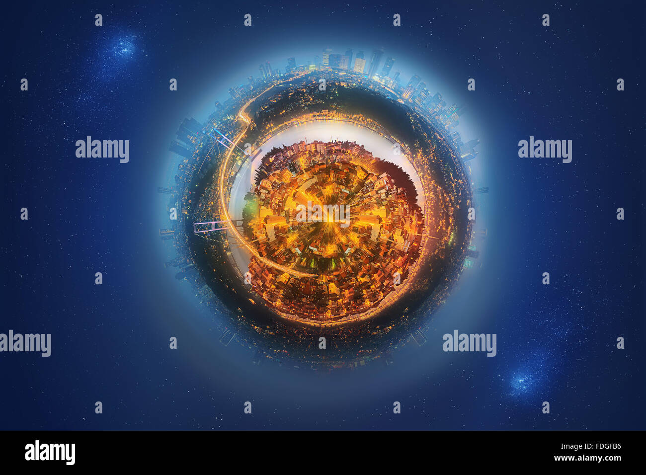 Miniature Earth Planet with all important buildings and attractions of ...