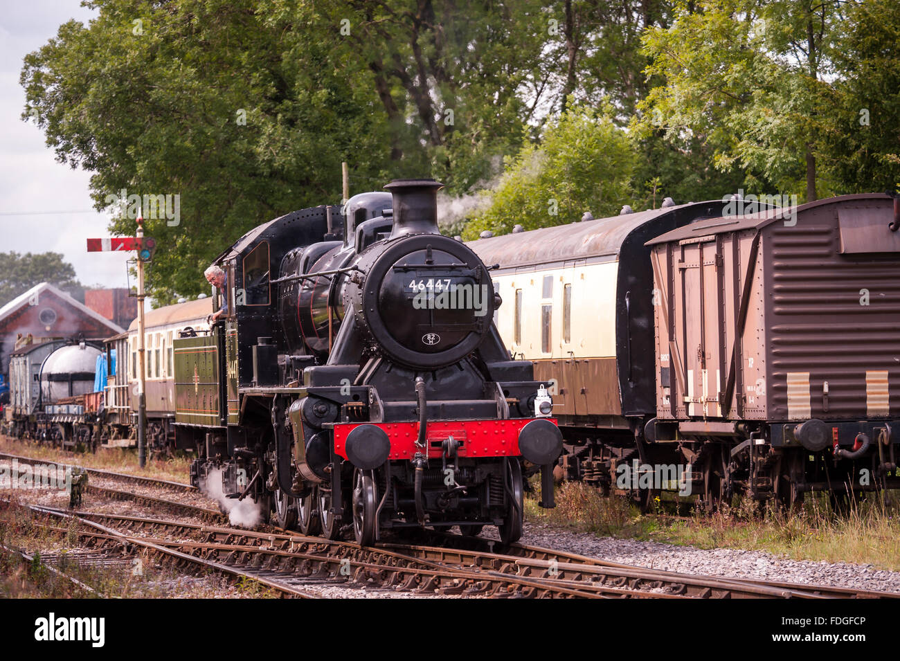 Steam train at east somerset railway Stock Photo - Alamy