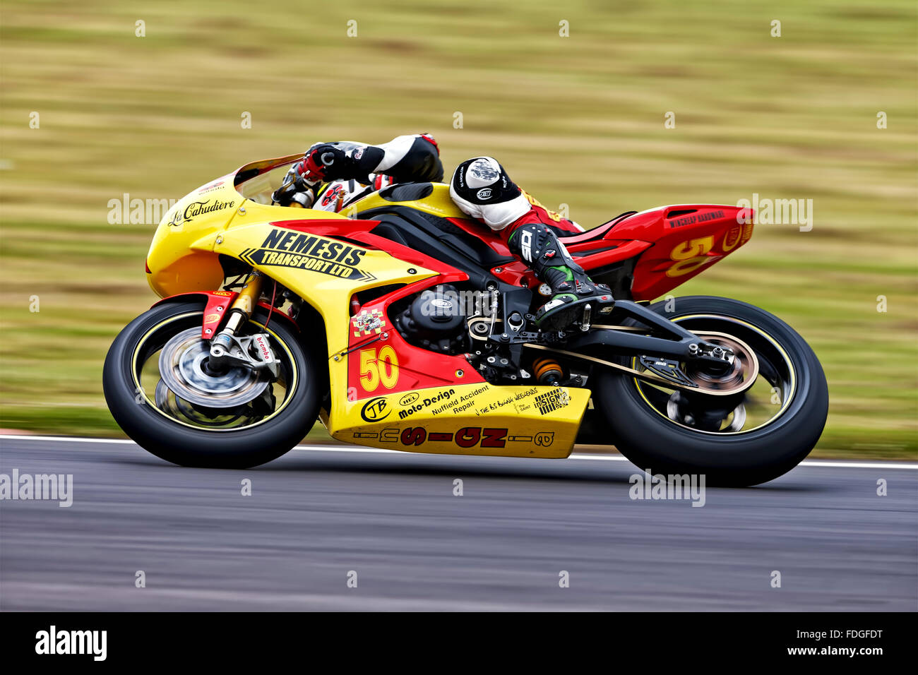 Sam Thompson riding the Nemesis Transport Triumph 675R Stock Photo - Alamy