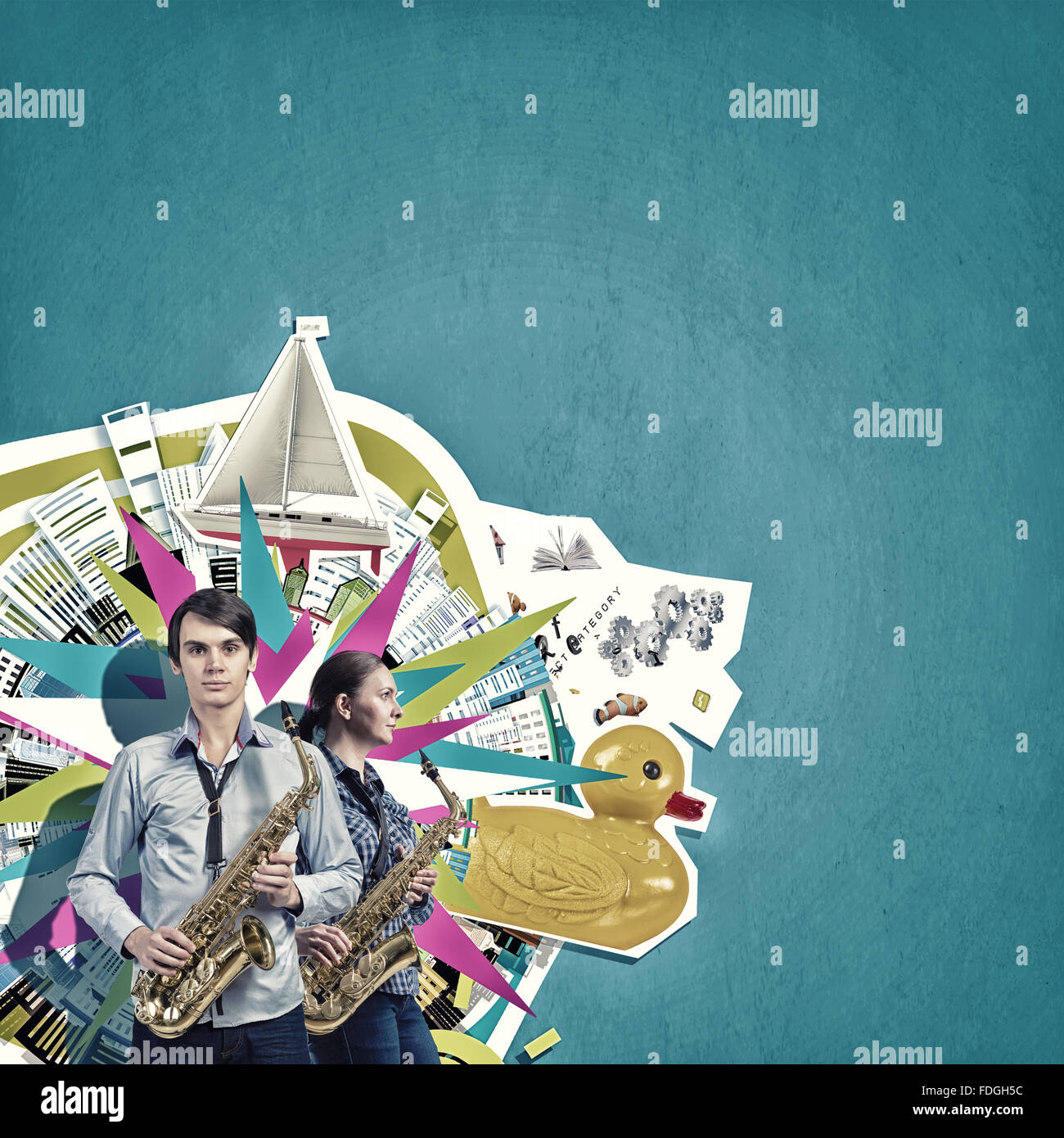 Musical duo performing duet hi-res stock photography and images - Alamy