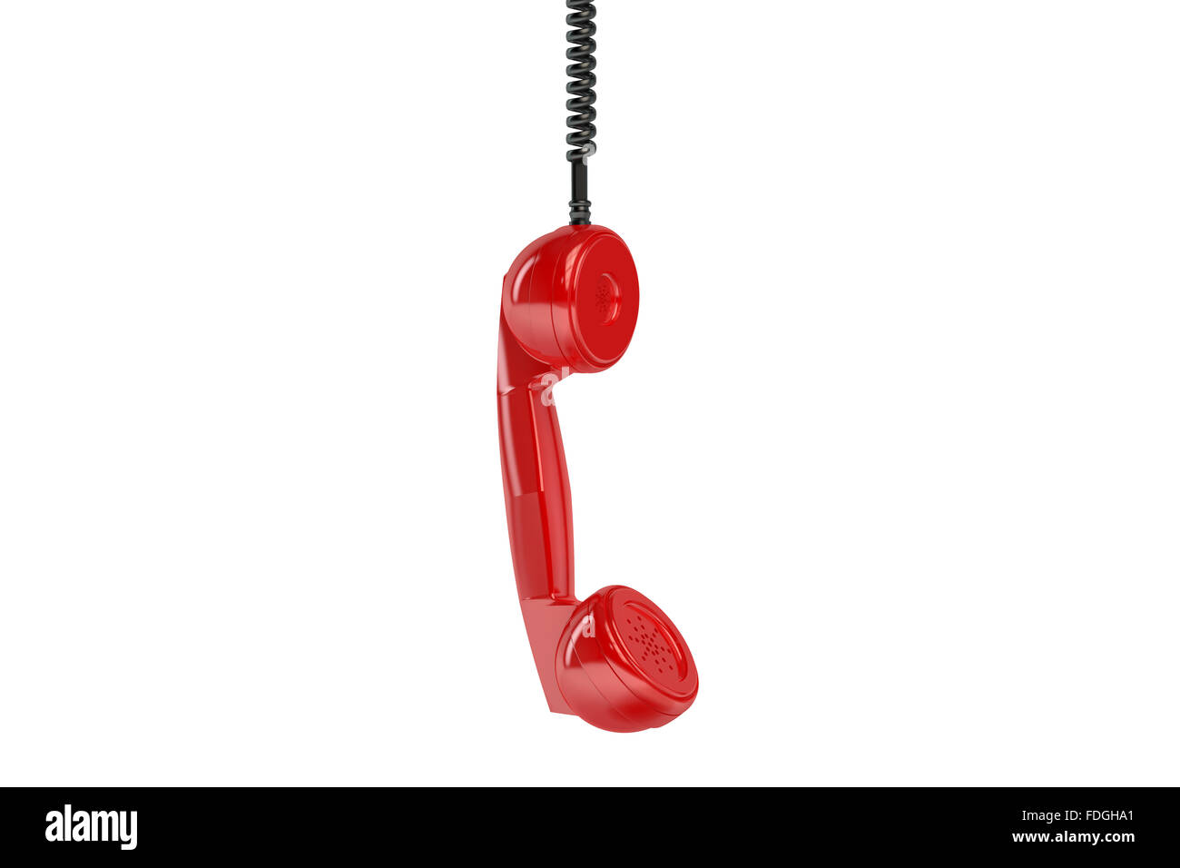 hanging phone handset isolated on white background Stock Photo - Alamy