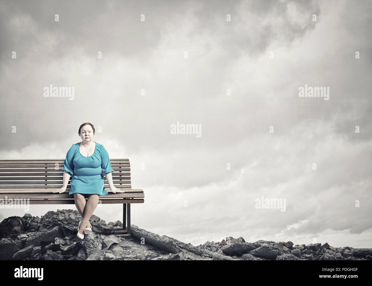 Middle aged stout woman in hi-res stock photography and images - Alamy