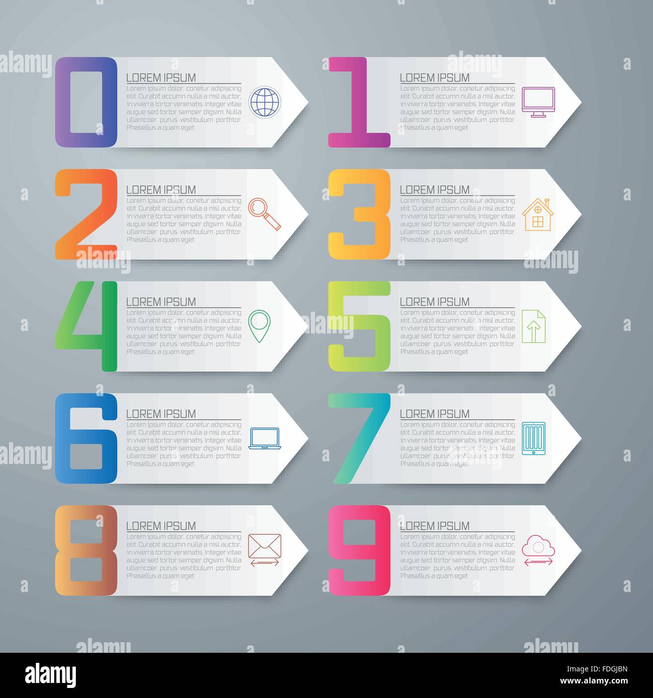 Vector illustration infographics ten options Stock Vector Image & Art ...