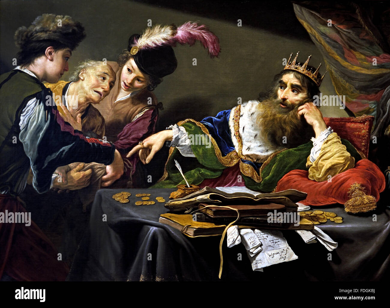 Croesus receiving a tribute from a Lydian, 1629, by Claude Vignon 1593 ...