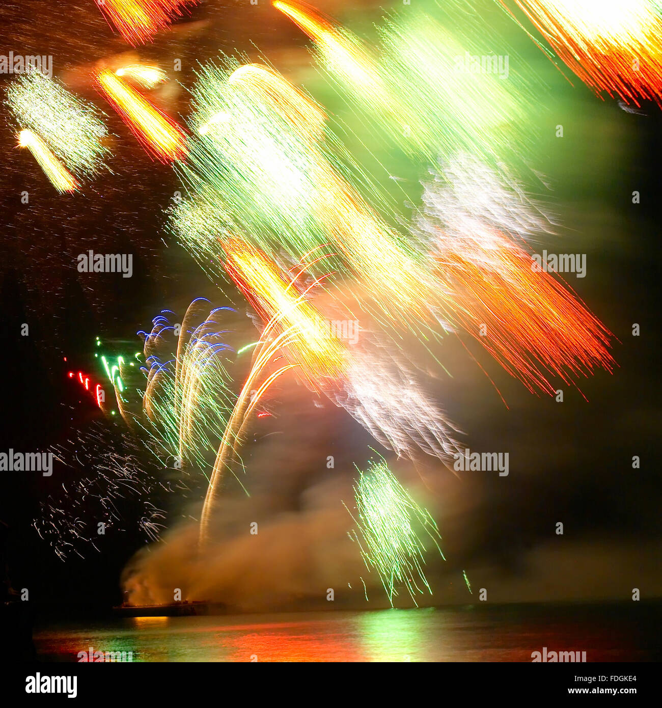 Salute, fireworks above the Sevastopol bay Stock Photo - Alamy