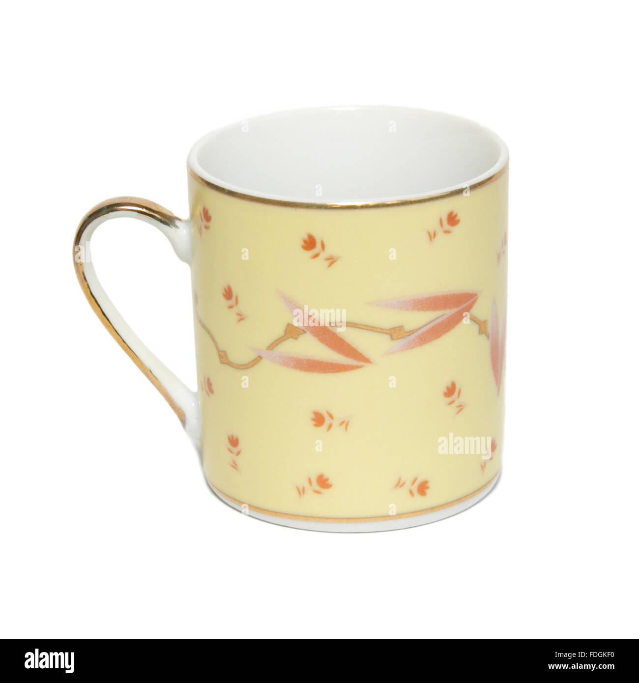 Cup coffee in yellow Cut Out Stock Images & Pictures - Alamy