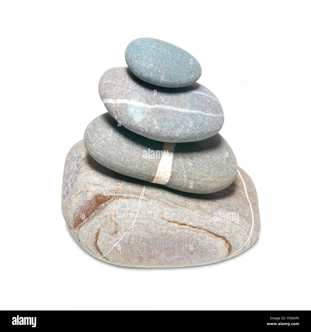 Pyramid of stones isolated on white Stock Photo - Alamy