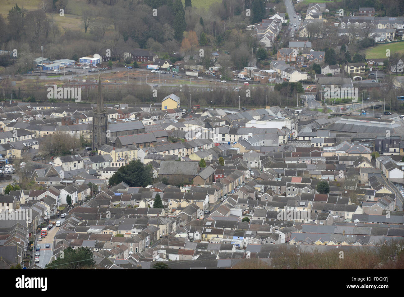 Generic file stock picture of the town of Aberdare in the Cynon Valley ...
