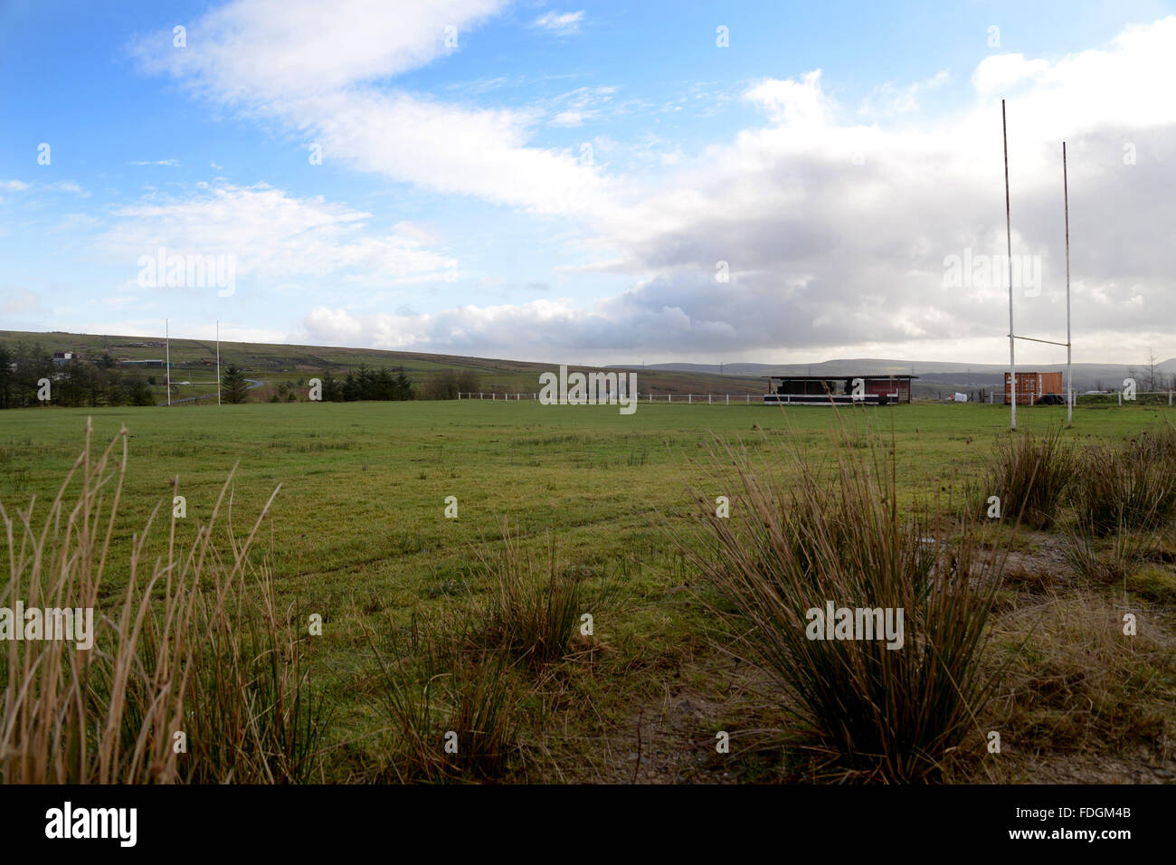 Generil file stock picture Trefil rugby pitch in village of Trefil ...