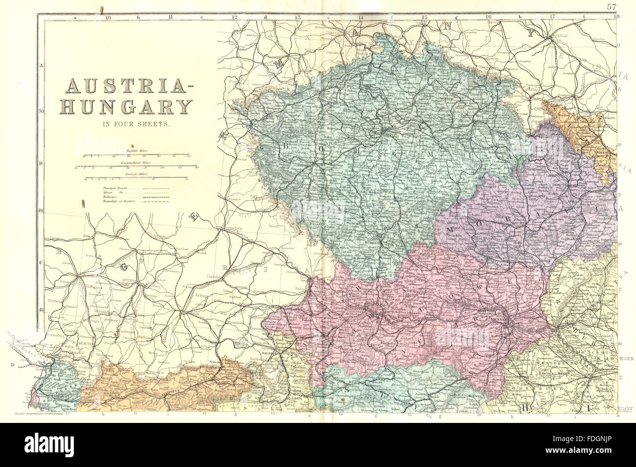 Bohemia map hi-res stock photography and images - Alamy