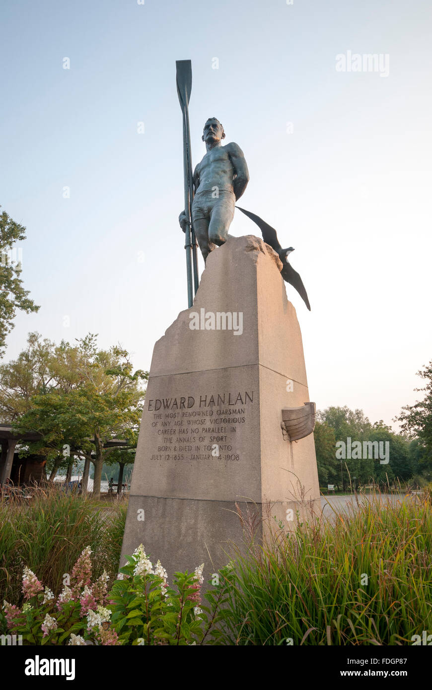 A monument to world champion Canadian rower Ned Hanlan located at the ...