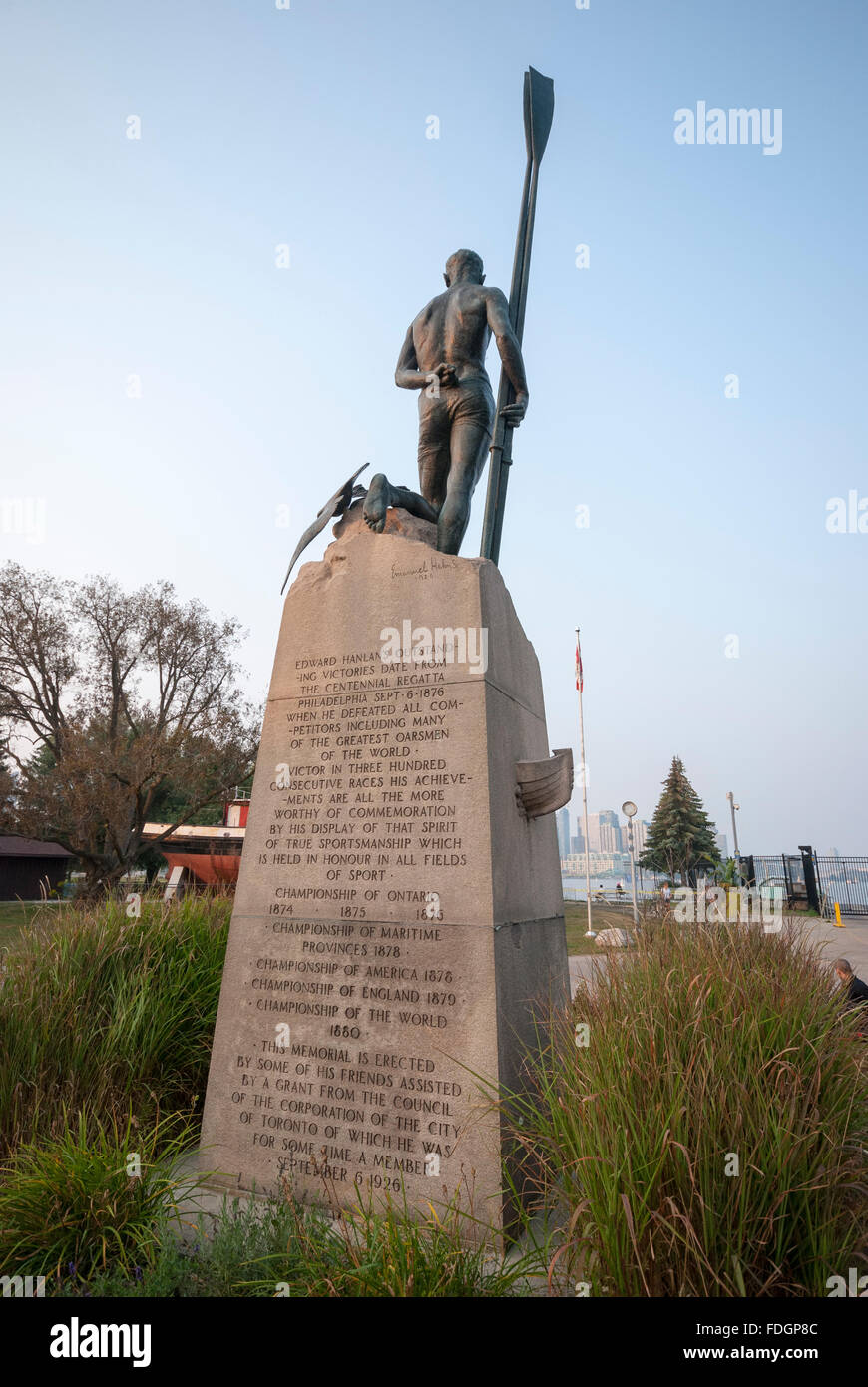 A monument to world champion Canadian rower Ned Hanlan located at the ...